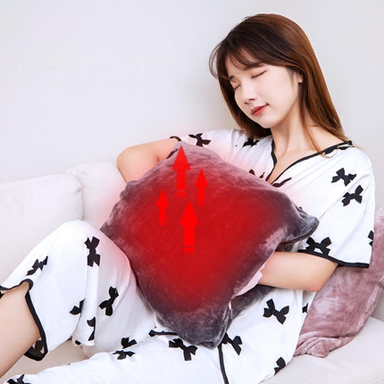 Cervical Heated Pillow, Smooth Stylish Heated Neck Pillow, Soft Office Pillow, Heating Throw Pillow, Portable Office Sofa Cushion, Classy Heated Sofa Couch Cushion, Comfortable for Office Home