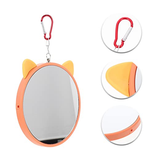 POPETPOP 2Pcs Bird Mirror Parrot Hanging Swing Mirror Toys Bird Interactive Playing Toy for Chicken Cockatiel Parakeets Canaries Budgie Cage Accessories