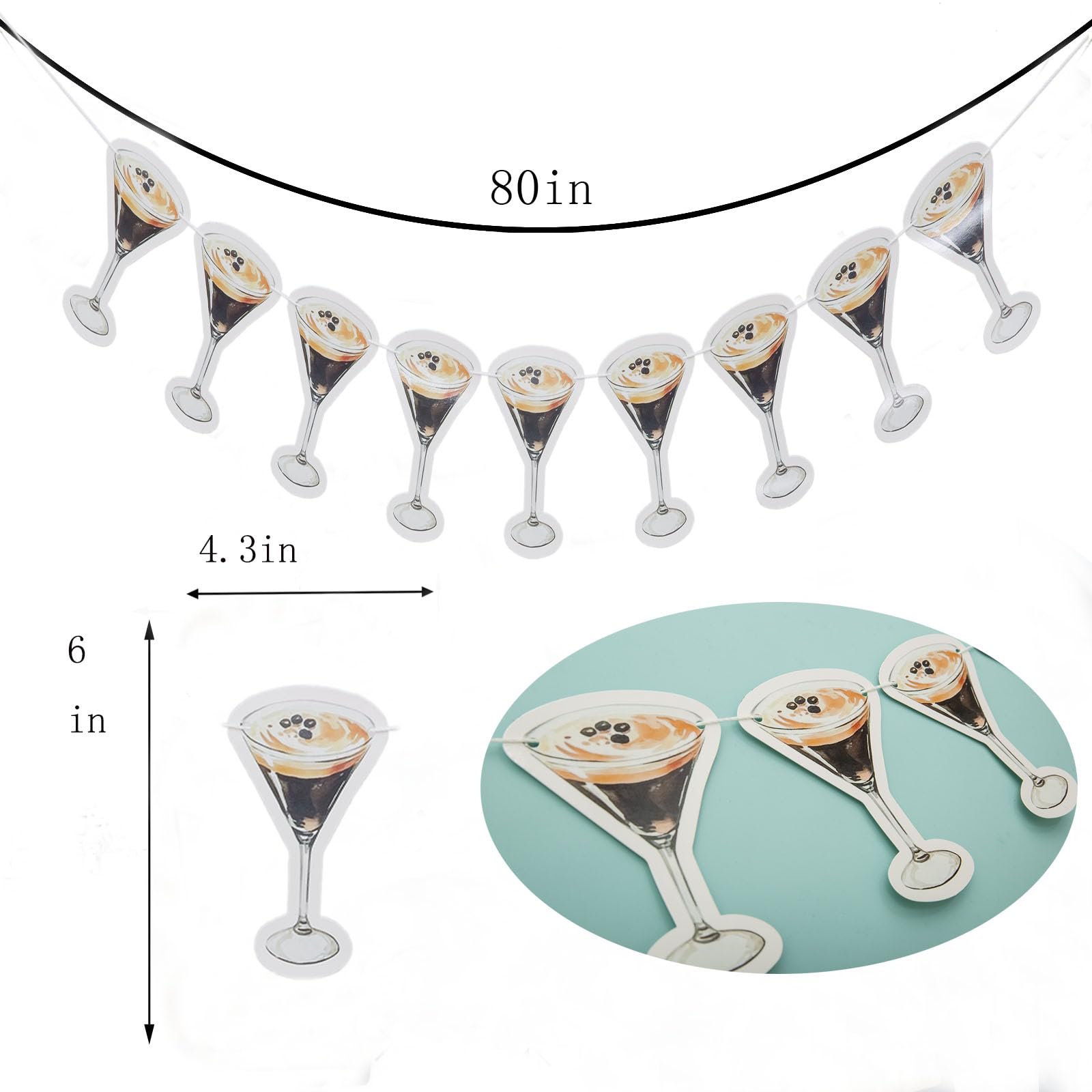 Espresso Martini Party Banner,Espresso Martini Theme Bachelorette/Birthday Party Decorations, Martini Bar Party Decor,Cocktail Party Decorations,A Tini Bit Older,Weenies & Tinis Theme Party Supplies