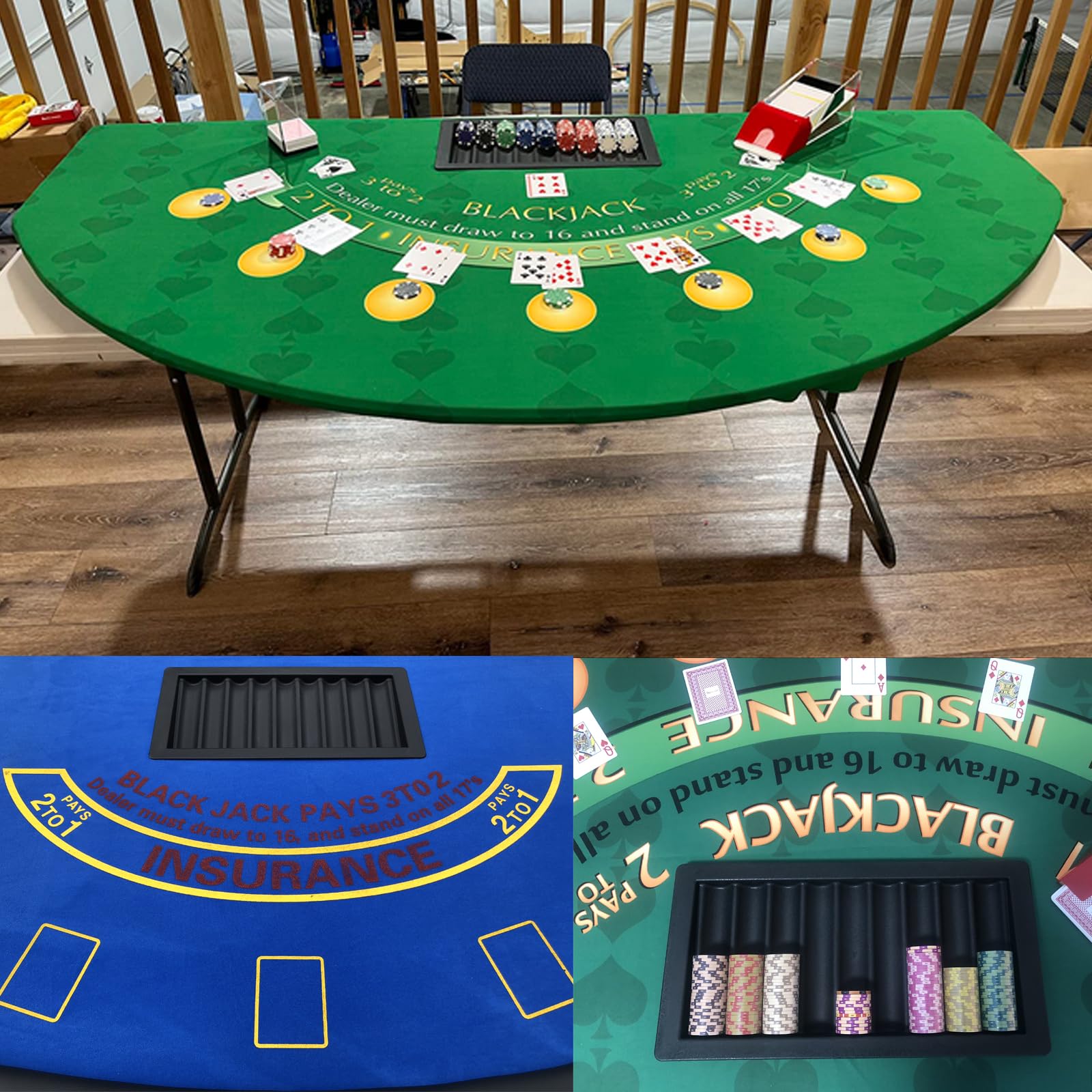 Poker Chip Tray Dealer Holder - Blackjack Casino Poker Table Dealer Chips Rack