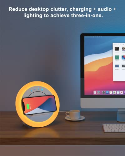 SIDVAR Wireless Charging Bluetooth Speake,Kids Bluetooth Speaker Best Birthday Gift Ideas for Teenage, Music Gifts,Teenage Year Old Girl Boy/Please use The Original Adapter(10W Wireless Charging)