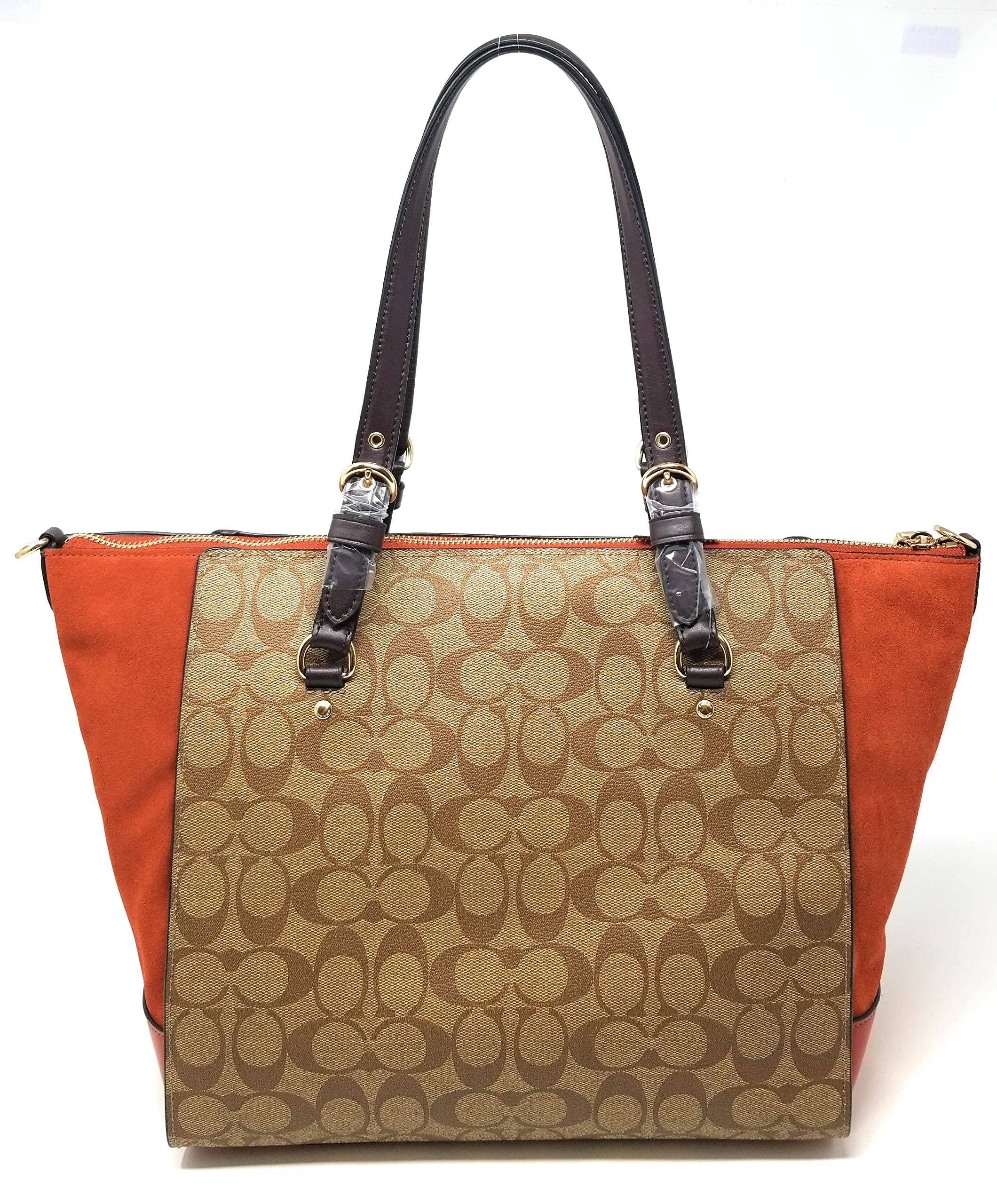 Coach Women's Kleo Caryall Shoulder Bag (Signature Canvas - Suede/Khaki)