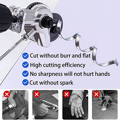 Electric Drill Shears Attachment Cutter Nibbler,Metal Nibbler Drill Attachment with Adapter, Electric Drill Shears, Metal Cutter Sheet Drill Attachment for Metal Cutting