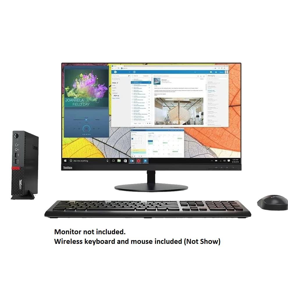 Lenovo ThinkCentre M910q Tiny Desktop Computer Mini PC, Intel Quad Core i7-6700T up to 3.6GHz, 16GB DDR4 RAM 256GB NVME SSD, Built-in WiFi, Wireless Mouse and Keyboard, Windows 10 Pro (Renewed)