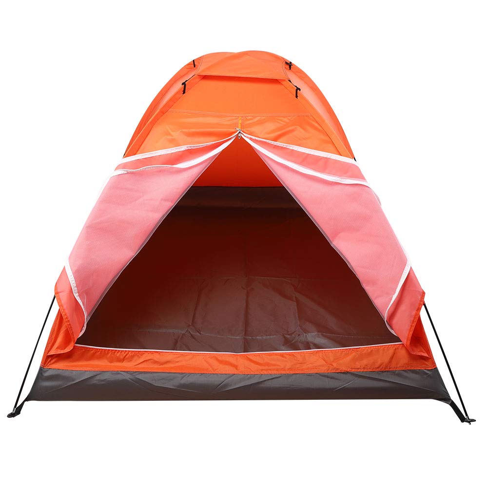 Camping Tent, Outdoor Large Space Stable Structure 2 Person Single Layer Tent, Waterproof Wear Resistant Portable Lightweight Instant Tent for Camping Climbing Fishing Beach