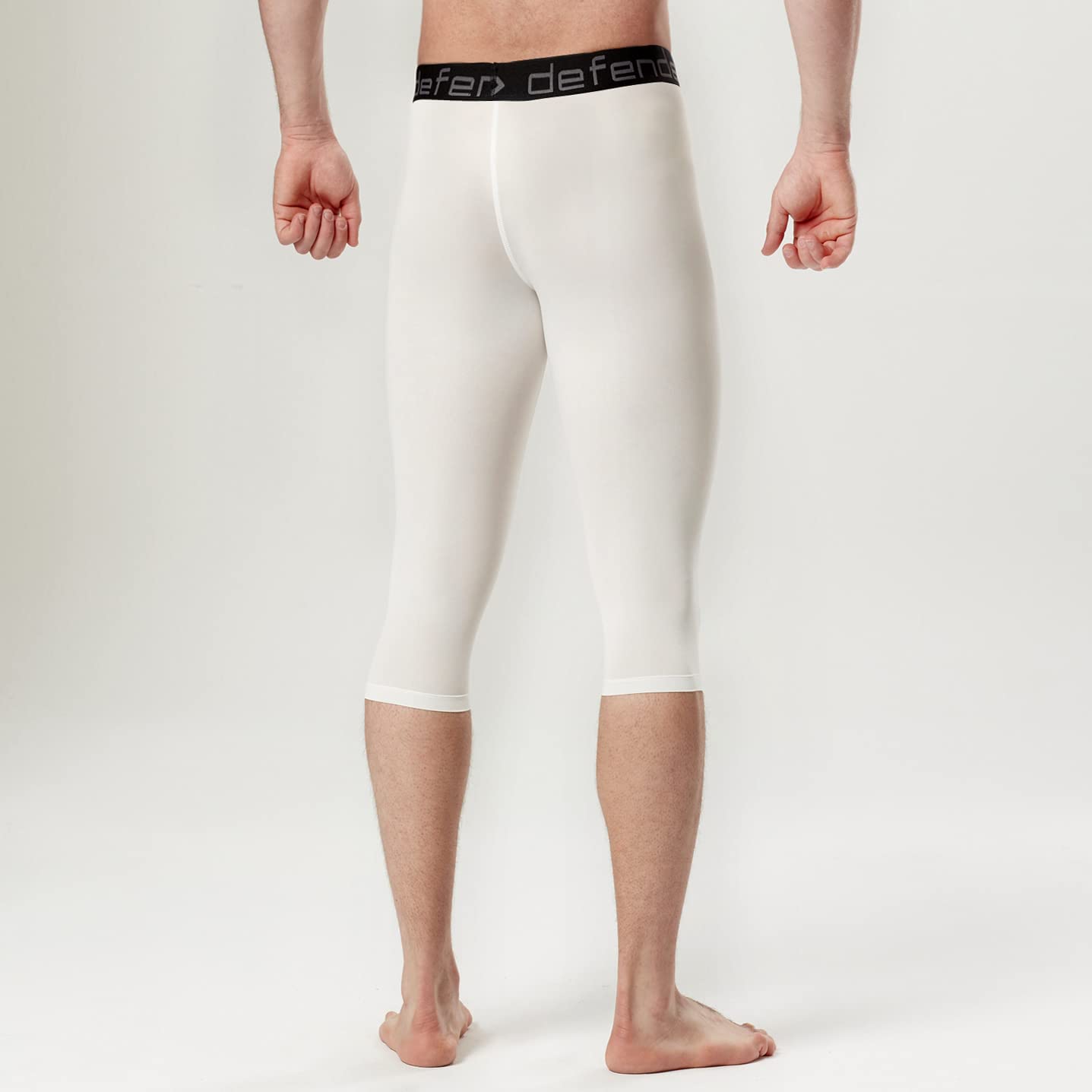dfen Men's New 3 Packs Sports Compression 3/4 Capri Pants Under Base Layer Jerseys Leggings Tights Fits Cool Bottoms BKBNWW_M