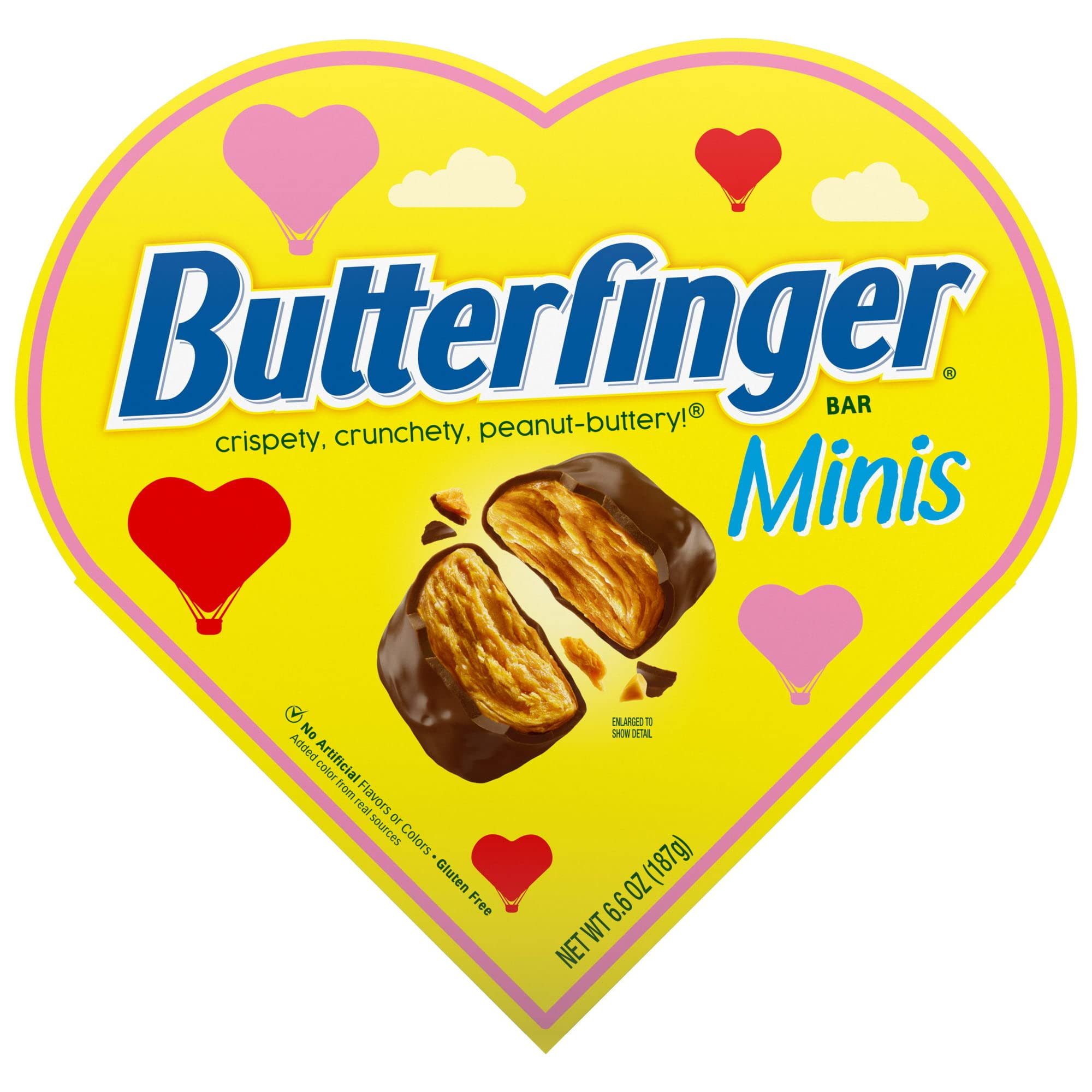 Butterfinger Minis Valentines Candy Bars, Great Valentine's Day Gifts for Kids, 6.6 oz