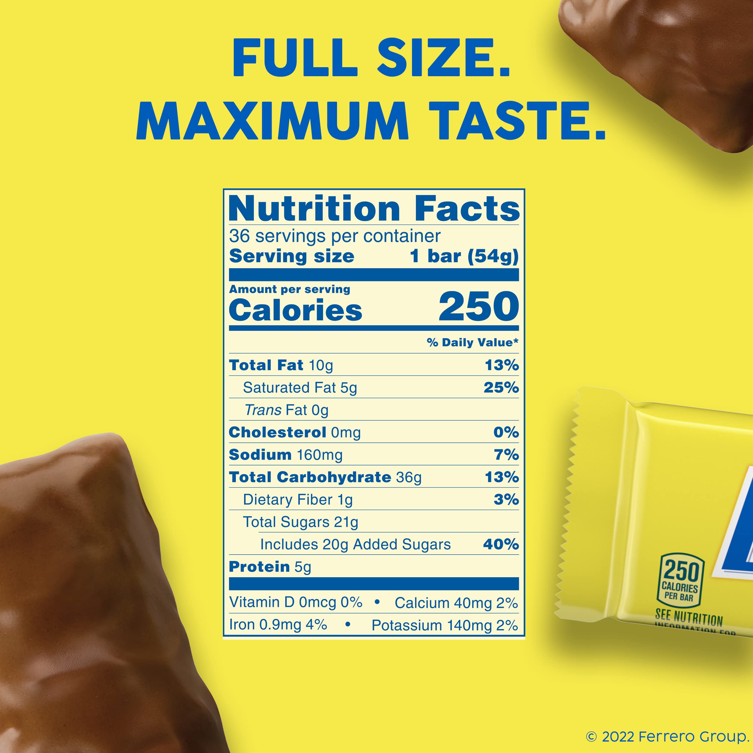 Butterfinger Peanut-Buttery, Full Size Candy Bars, Bulk Pack, White Elephant Gifts, Individually Wrapped, 1.9 Oz. (Pack of 18)