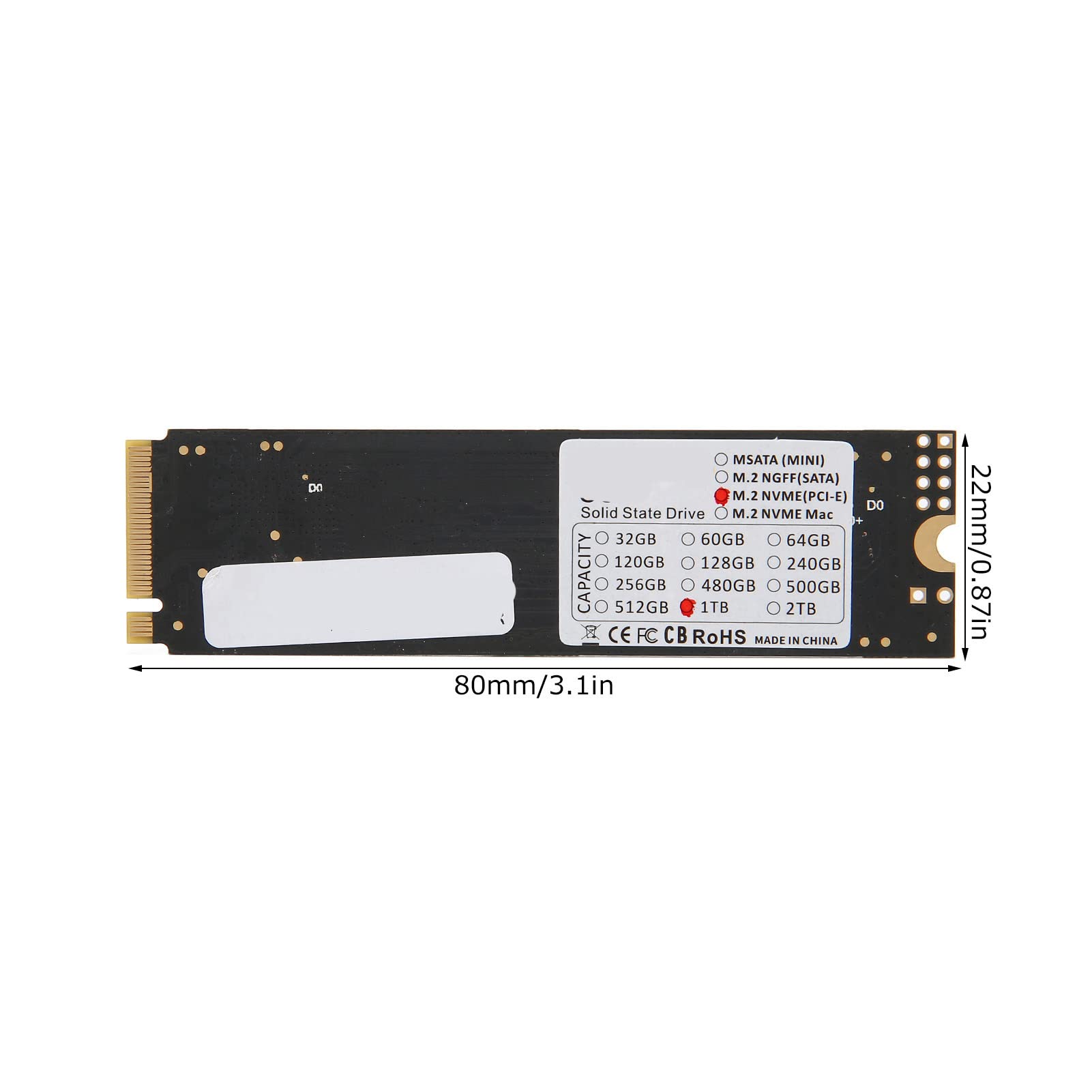 Computer SSD, Seismic Transmission with high Speed Drop Protection M.2 NVME SSD Low Latency for Computer