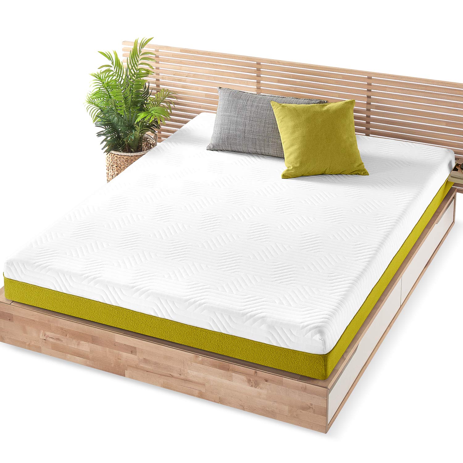 Mellow 12 Inch Lagom Hybrid Mattress Full - Bamboo Charcoal Memory Foam and Pocket Springs, CertiPUR-US Certified Non Toxic Foams, Oeko-TEX Certified Eco Cover, Copper Infused Comfort Foam