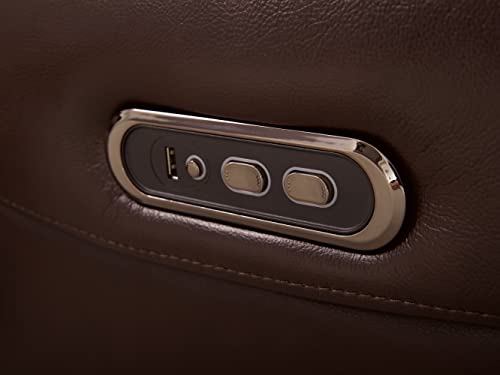 Signature Design by Ashley Latimer Power Reclining Sofa with Adjustable Headrest, Brown