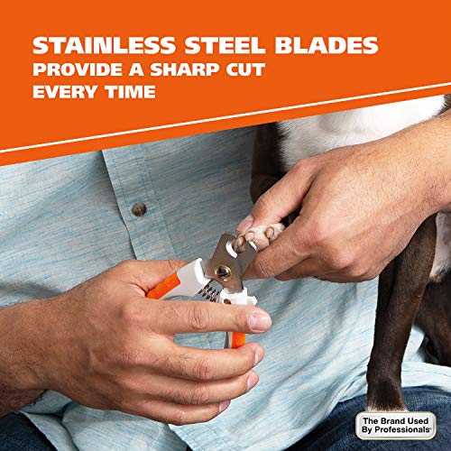 WAHL Pet Nail Clipper for Cutting Dog, Cat, & Animal Claws with Razor Sharp Stainless Steel Blades & Protective Safety Guard Locks for Safe Claw Care β Model 858448