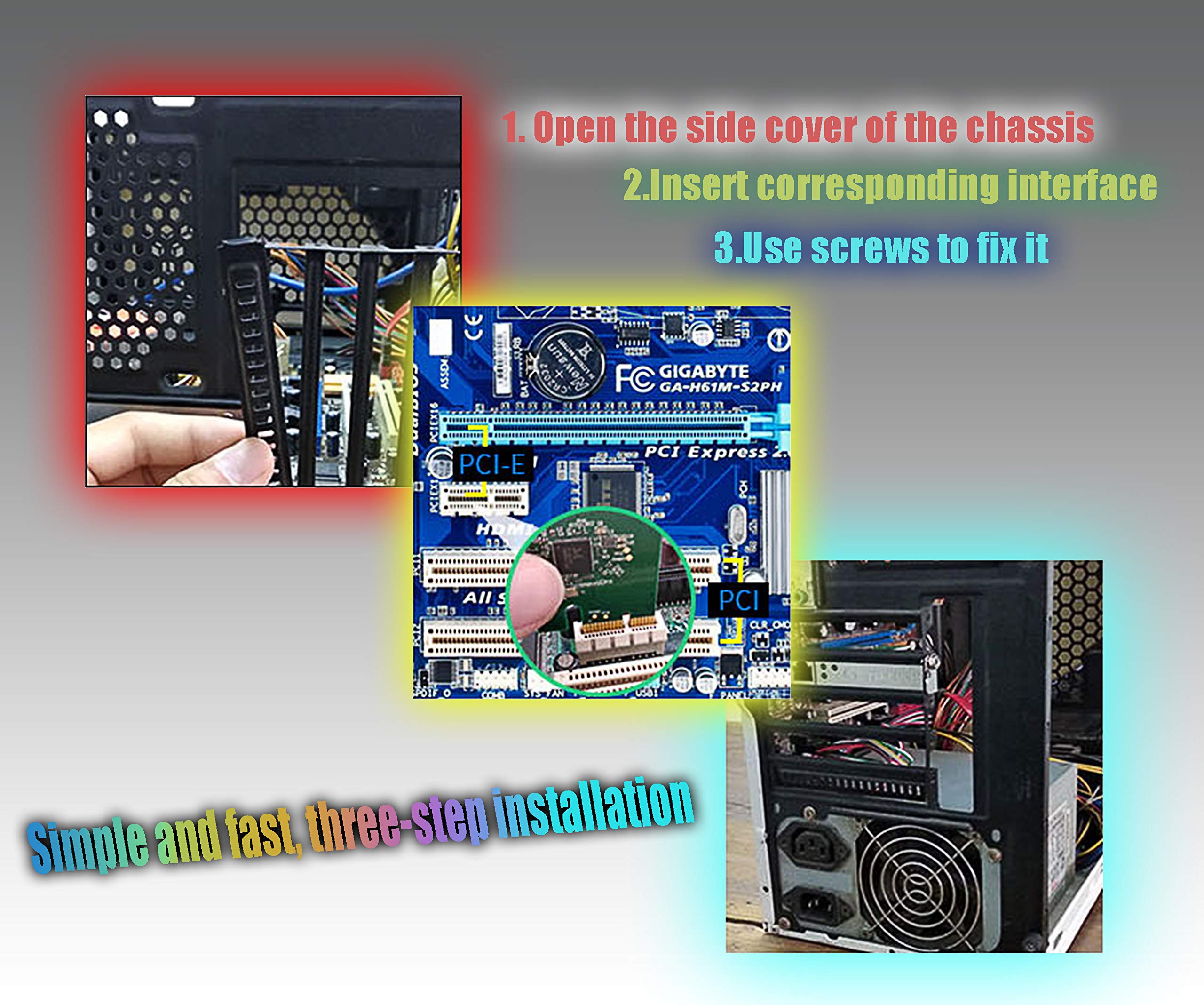 CERRXIAN 1 Port Parallel LPT PCI-E x1 Expansion Card PCI Express to DB25 PCIE Host Controller Printer Converter Card Support SPP / PS2 / EPP/ECP