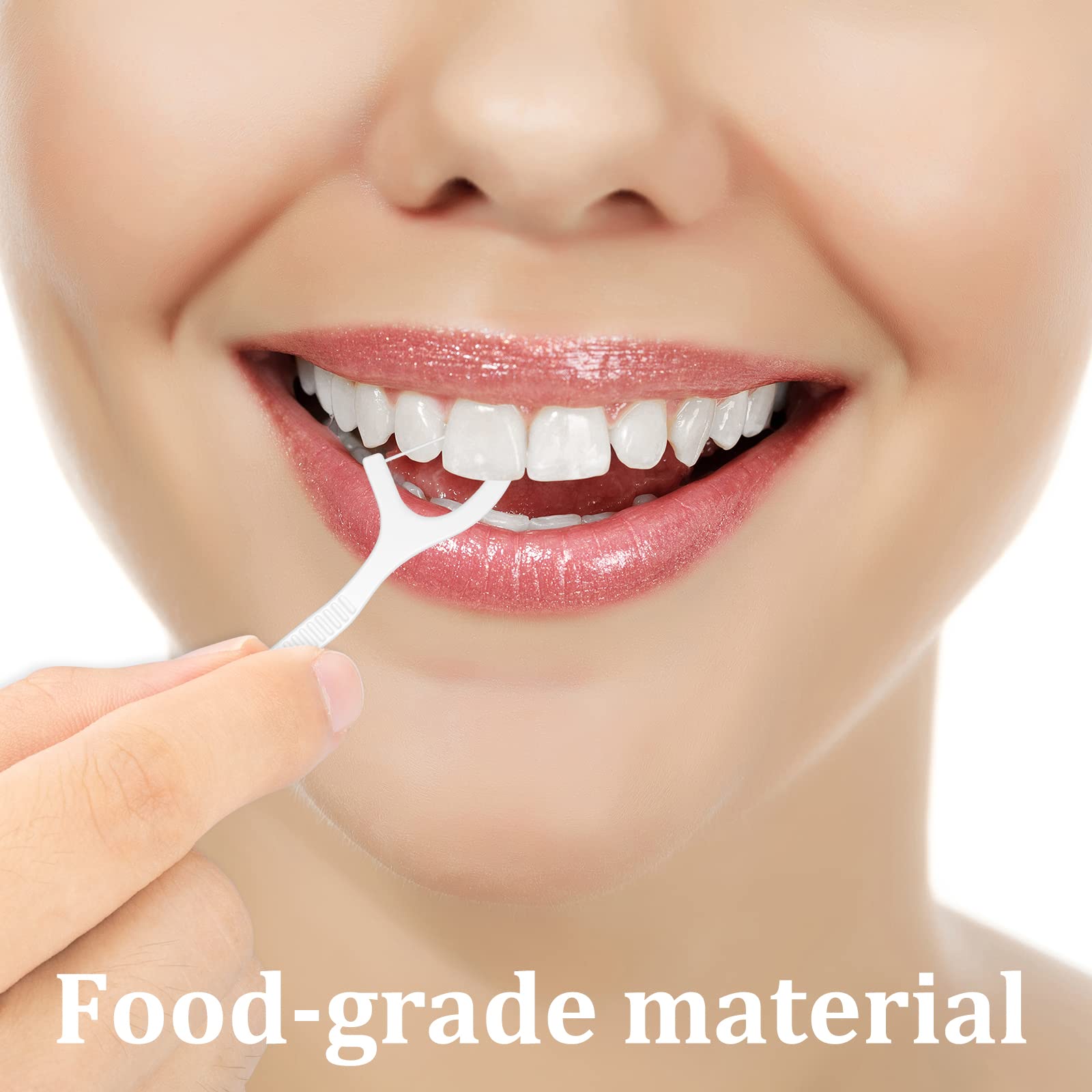 esLife Dental Floss Picks Food Grade Material Sturdy Handle and Strong Floss, Mint, 100 Ct. (2 Pack of 50 Count)