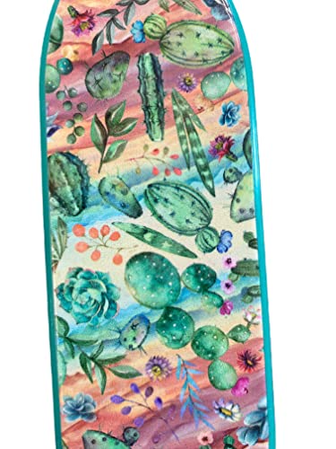 Printed 4 Piece Grooming Brush Set with Hoof Pick (Cactus)
