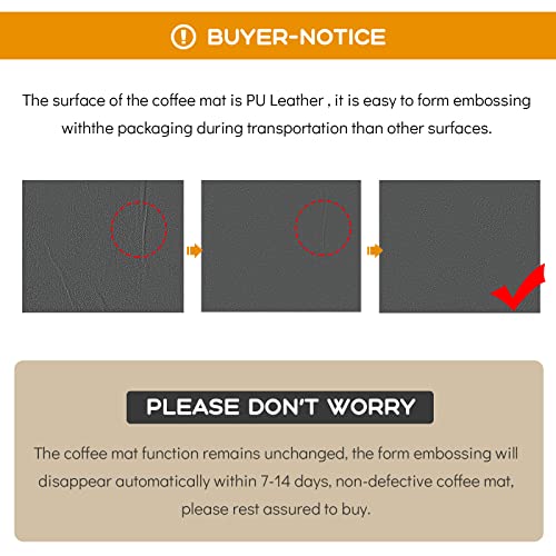 Dish Drying Mats for Kitchen Counter Coffee Mat Under Sink Mats for Kitchen Waterproof Dish Mat Drying Kitchen Mat Bar Mats for Countertop Coffee Bar Accessories (Deep Gray, 11.81"*15.75")