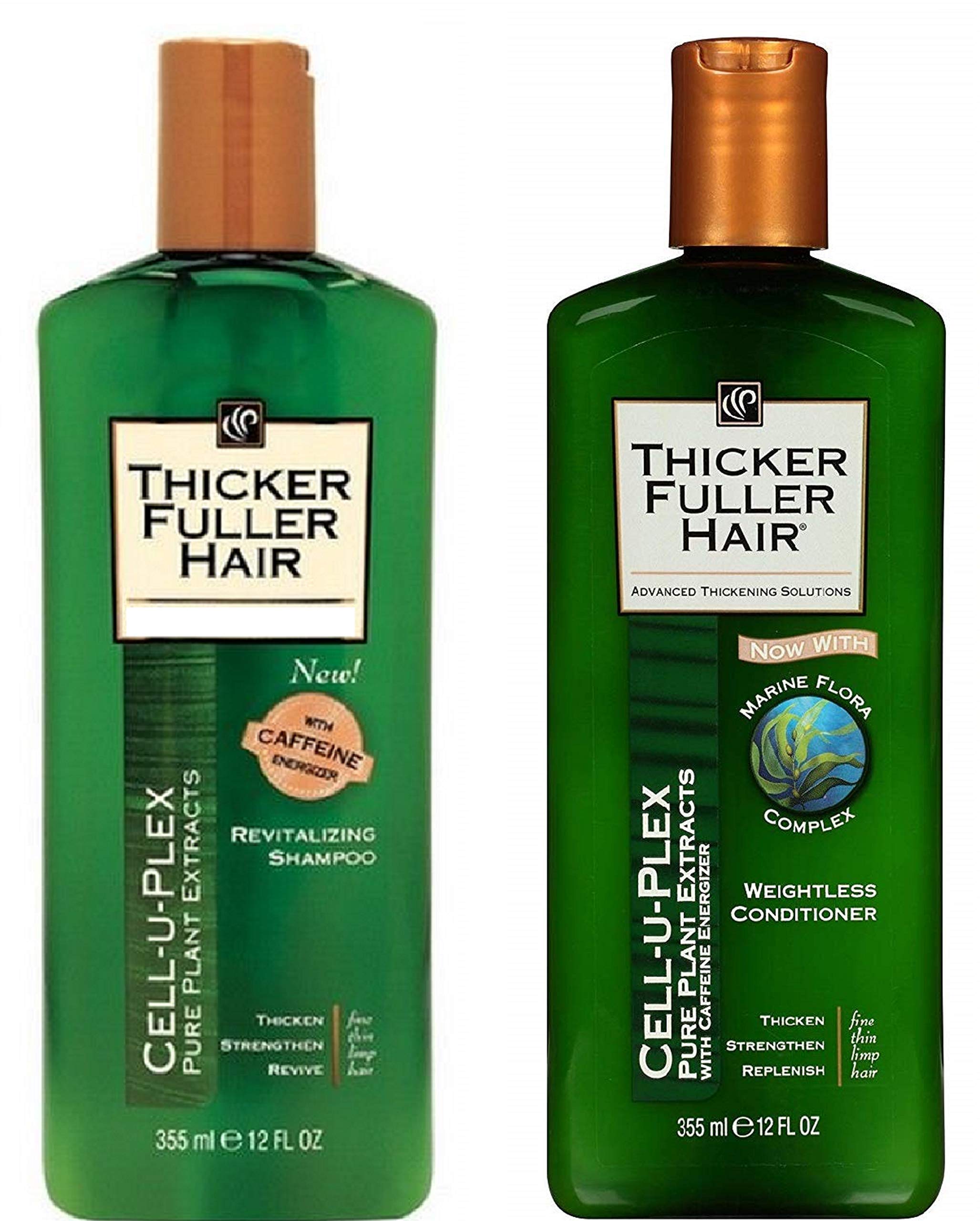 Thicker Fuller Hair Duo Set, Revitalizing Shampoo & Weightless Conditioner, 12 Oz Bottles