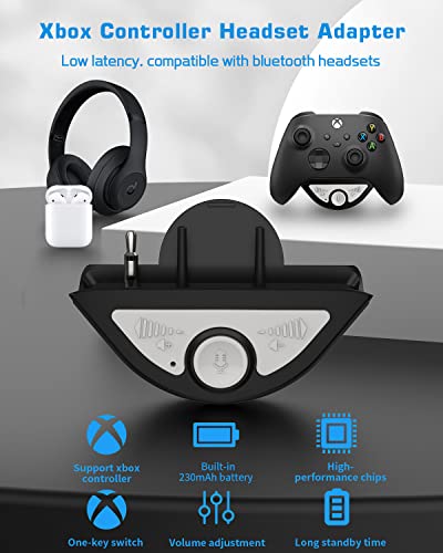 OLCLSS Bluetooth Headset Adapter for Xbox Controller, Xbox One Headset Adapter, Xbox Mic Adapter for Xbox One/One S/X/Elite 1/ Elite2/ Series S/X Controller