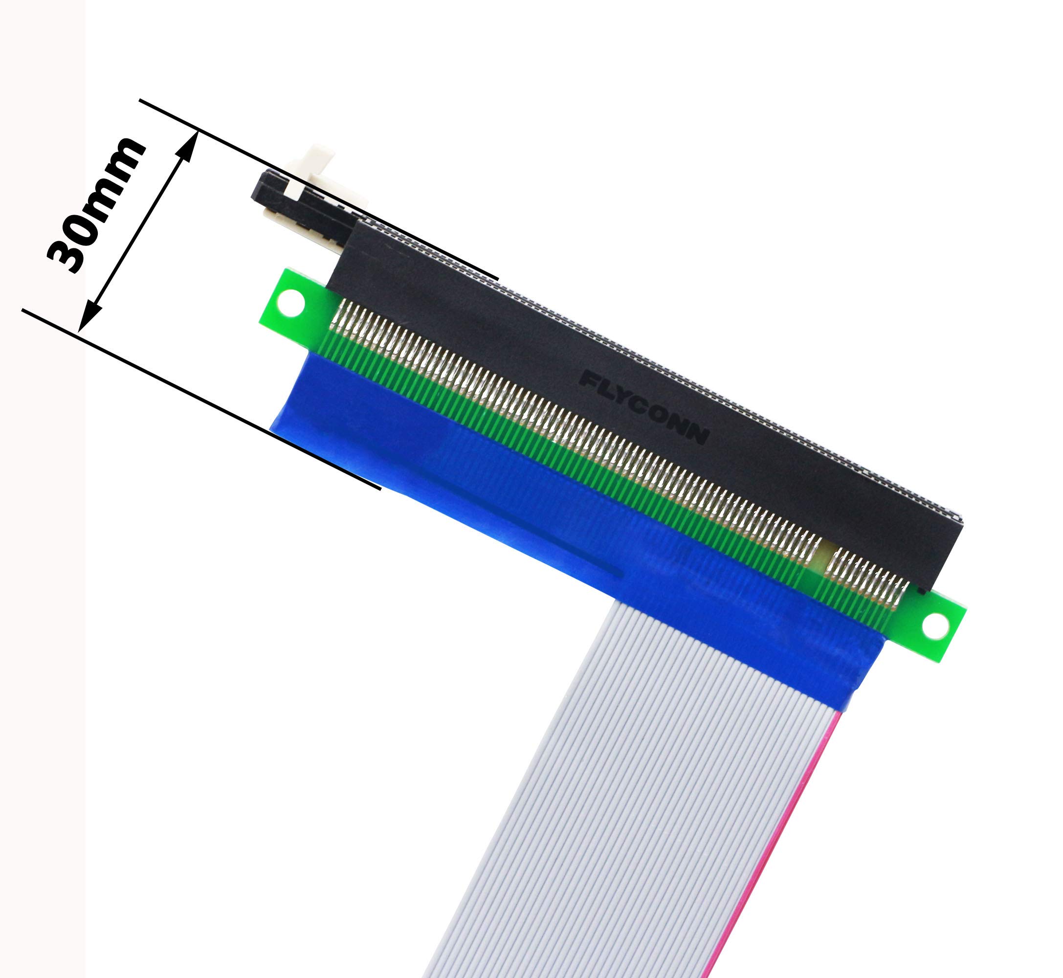 CERRXIAN PCI-e PCI Express 16X Female to 4X Male Riser Mining Extension Cable 14cm(16-4x)