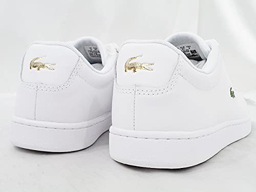 Lacoste Women's Hydez Sneaker, White/Gold, 7.5
