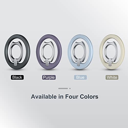 PROfezzion Thin Metal Ring Holder for MagSafe, Removable Strongest Magnetic Phone Grip Only for iPhone 14 13 12 Pro Max Plus with Mag-Safe Case [MagSafe Car Mount Compatible] [Adjustable Kickstand]