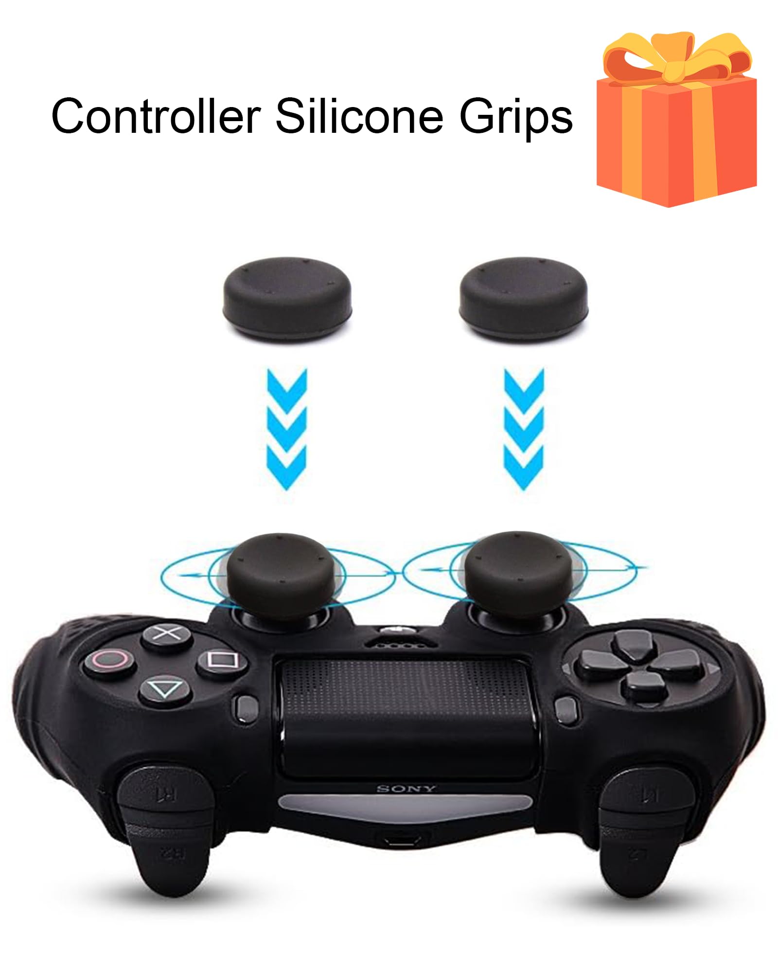 XM&QY Vertical Stand for PS4 Pro PlayStation 4 Pro Silicone Feet Stand Steady Base Mouse Non-Slip Enough Space for Cooling, Black
