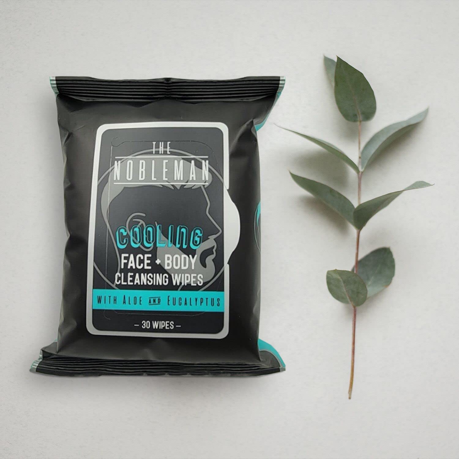 Men's Cooling Face + Body Cleansing Wipes - 4 Pack - 120 Count Post Workout Travel Towlettes