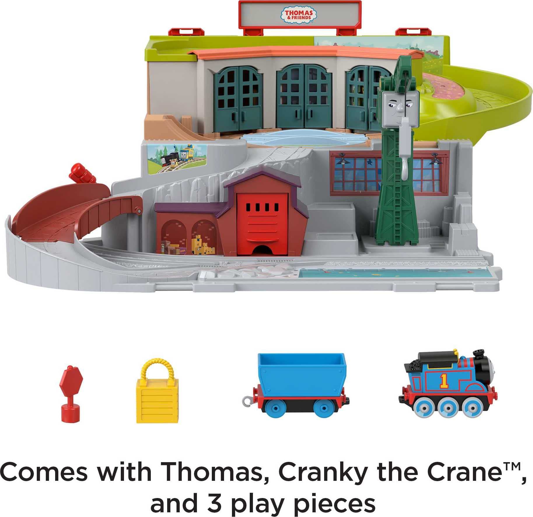 Thomas & Friends Sodor Take-Along Train Set With Diecast Push-Along Thomas Engine For Preschool Kids Ages 3+ Years