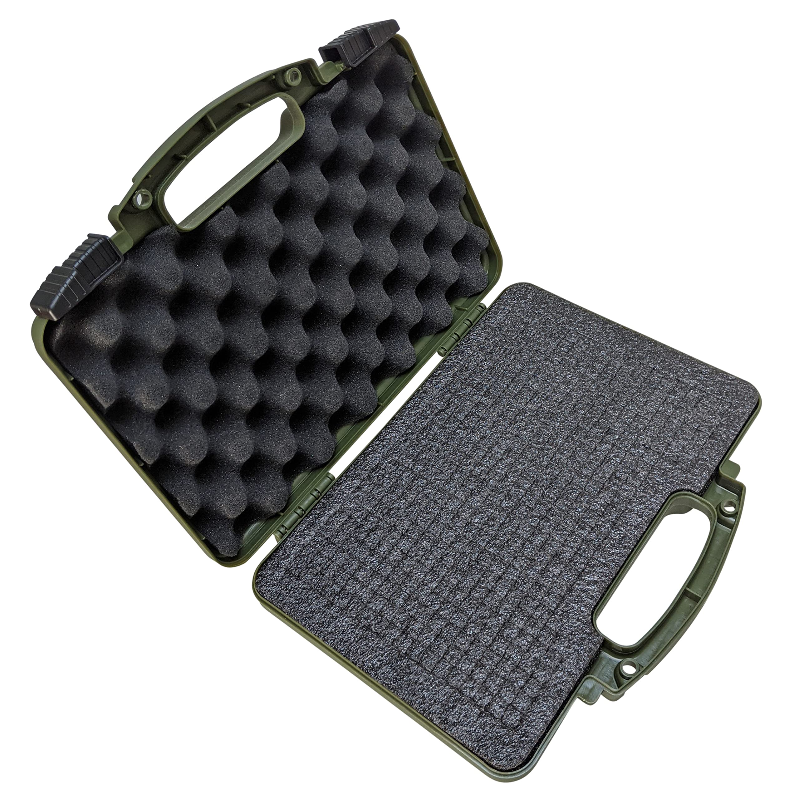 Cedar Mill Fine Firearms Olive Green Hard Gun Case TSA Approved, Lifelong-Durability Hand Gun Cases – DS2TeK Handgun Case w/Dual-Lock System – High Standard Case for Handguns epe waterproof foam