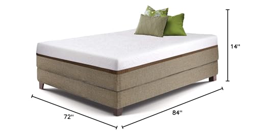 Live and Sleep Ultra 14 Inch Gel Memory Foam Mattress in A Box - Medium Balanced, Cool Bed in A Box, Certipur Certified - Advanced Body Support - Cal King Size