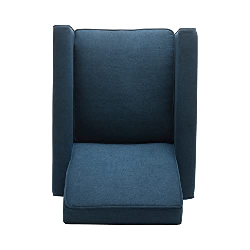 Christopher Knight Home Emmie Fabric Recliner (Set of 2), Navy Blue, Dark Brown