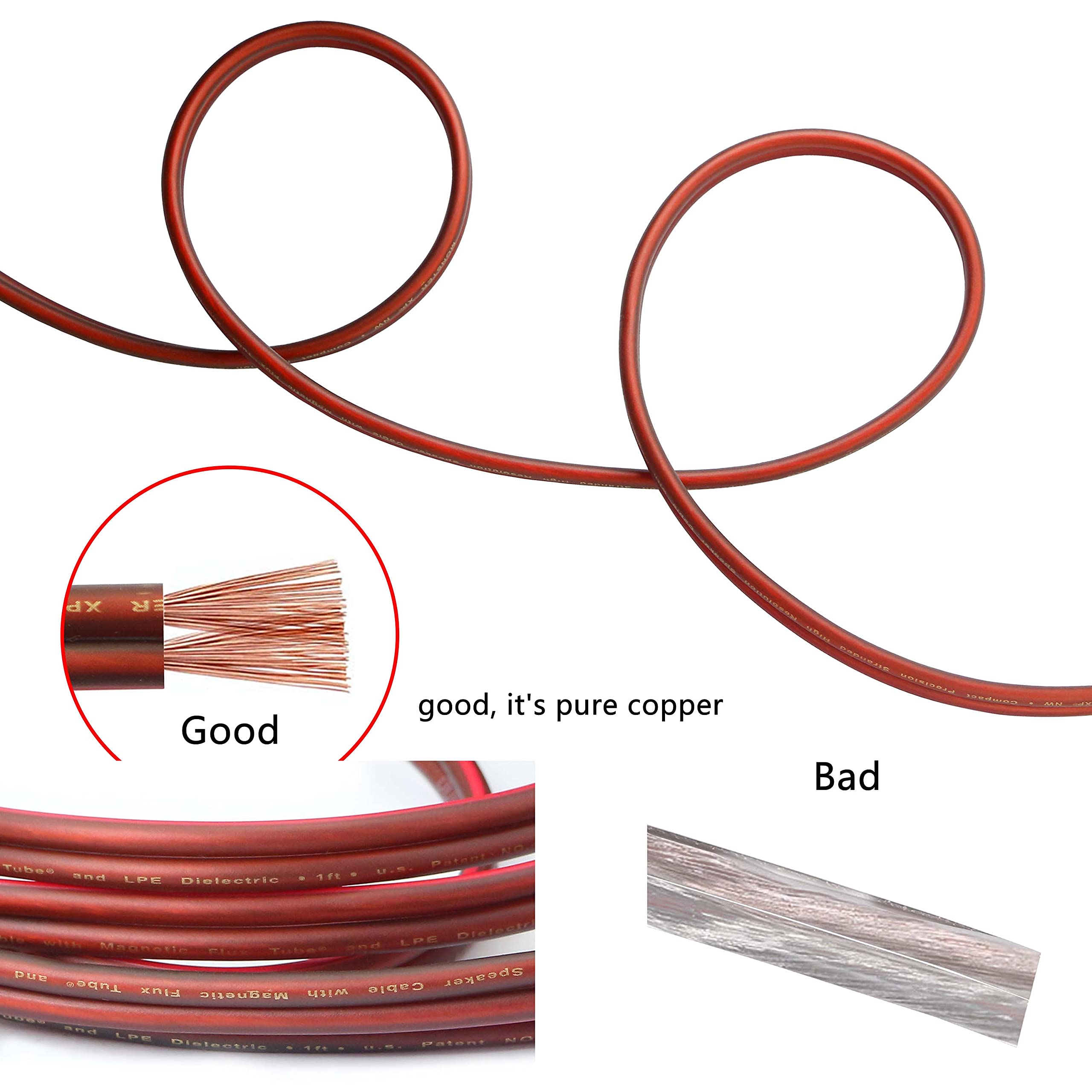 XMSJSIY 6.35mm 1/4 TRS to Y Spade Plug Speaker Cable,6.35mm Male Mono to U Fork Spade Plug Audio Cable OFC HiFi Speaker Wire(2 Y Plug) for DJ Application Subwoofer Guitars Headphone Jack Mixer -2m