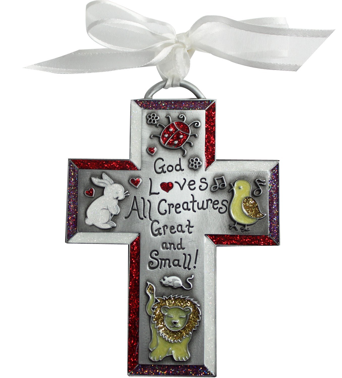Cathedral Art (Abbey & CA Gift God Loves All Creatures Children's Wall Cross, 4-1/2-Inch High