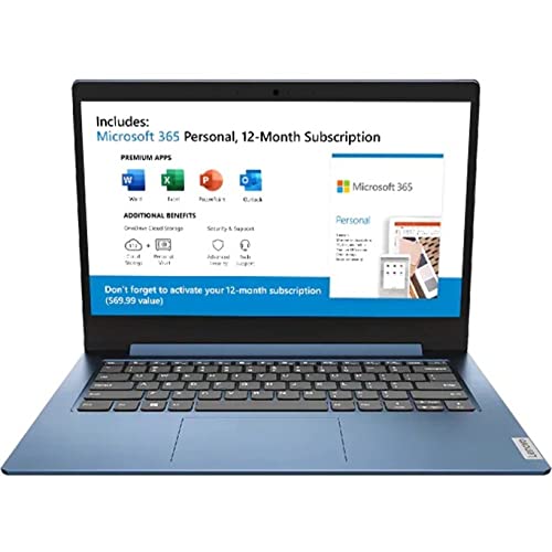 Lenovo IdeaPad 1 14ADA05 82GW009VUS 14" Notebook - Full HD - 1920 x 1080 - AMD Athlon Silver 3050e Dual-core (2 Core) 1.40 GHz - 4 GB RAM - 128 GB SSD - Ice Blue - AMD Chip - Windows 11 Home in S