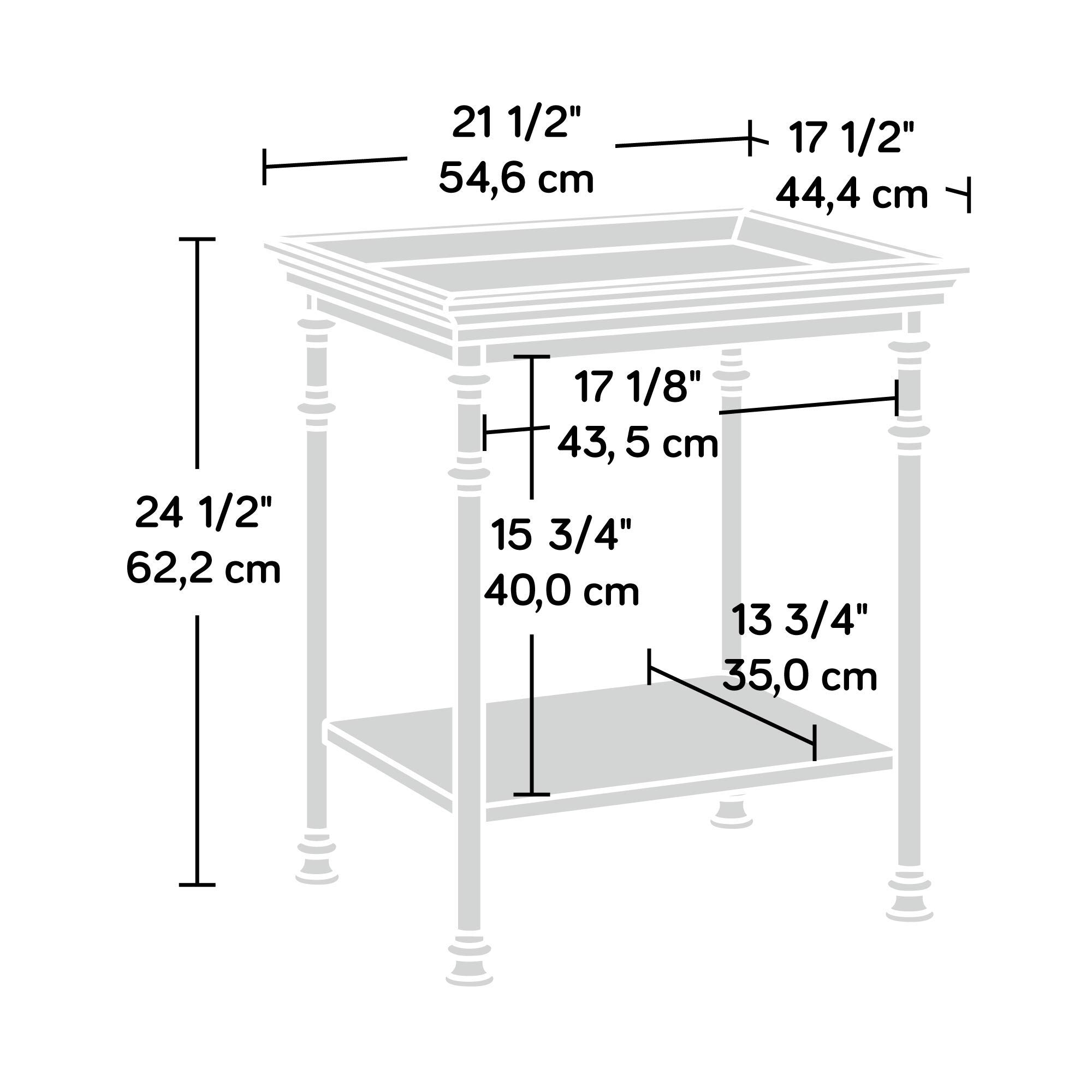 Sauder Canal Street Side Table, Northen Oak finish