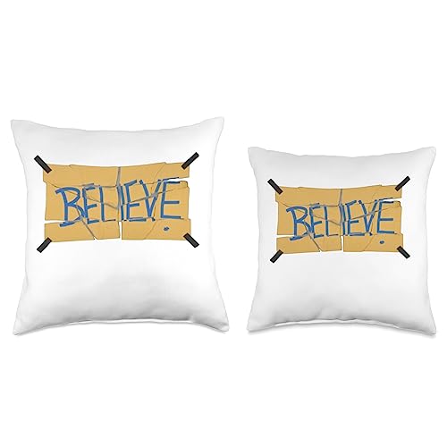 Lasso Believe Throw Pillow, 16x16, Multicolor