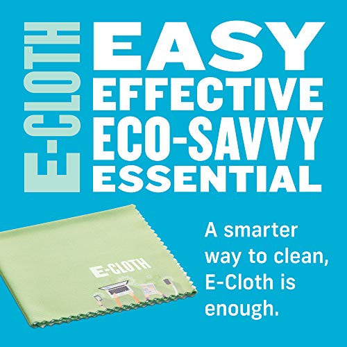E-Cloth Reusable Personal Electronics Microfiber Screen Cleaning Cloth, Screen Cleaner for Smart Phones, Tablets & Laptop Computers, 100 Wash Guarantee, Green, 1 Pack