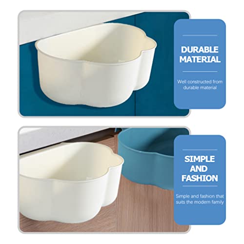 Hemoton Kitchen Trash can Car Trash Cans Under Sink Cabinet Door Waste Bin Cloud Shape Wall Mounted Garbage Can for Cabinet Car Bedroom Bathroom Kitchen Office Automotive Garbage Cans