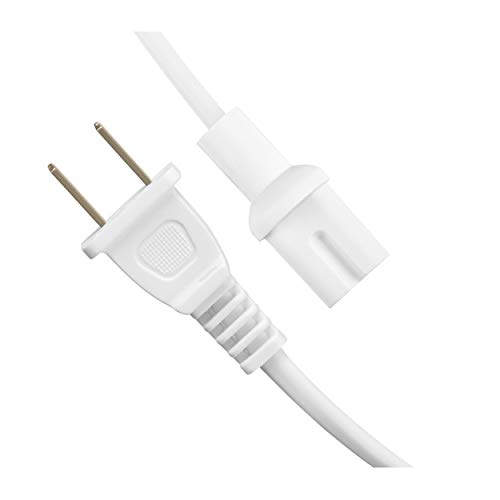 Vebner 12-inch Power Cord Compatible with Sonos Five, Sonos Play 5, Sonos Beam, Sonos Arc, Sonos Amp, Sonos Playbase, Sonos Sub Gen 3 and Sonos Sub Mini - 2-Pack (White)