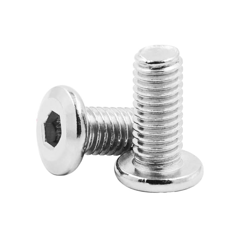 CHANWA 10pcs 304 Stainless Steel Furniture Head Hexagon Socket Screws, Beveled Flat Head Hexagon Socket Screws, chamfered Hexagon Socket Screws Hexagon Socket Screws (Size : M5*12)
