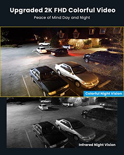 ieGeek Floodlight Camera, Outdoor Home Security Camera, 2K Wired Flood Light Camera Outdoor with Motion Sensor Cam, 2600 Lumens,Color Night Vision,110dB Siren,2 Way Audio,Compatible with Alexa