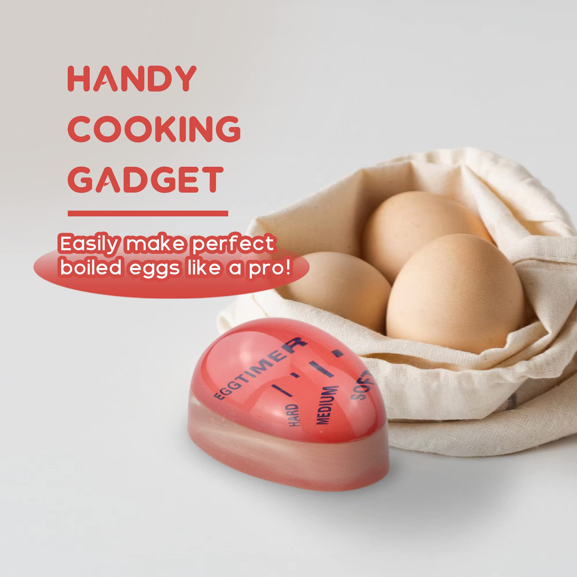 enter Egg Timer for Boiling Eggs,Kitchen Gadget, Color Changing Egg Timer Thermometer,Pack of 4