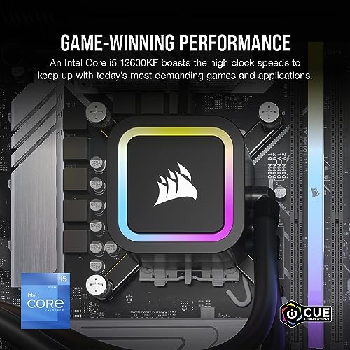 Corsair Vengeance i7400 Series Gaming PC - Liquid Cooled Intel® Core™ i5 12600KF CPU - NVIDIA® GeForce RTX™ 4060 GPU - 1TB M.2 SSD - 16GB Vengeance RGB DDR4 Memory - Black