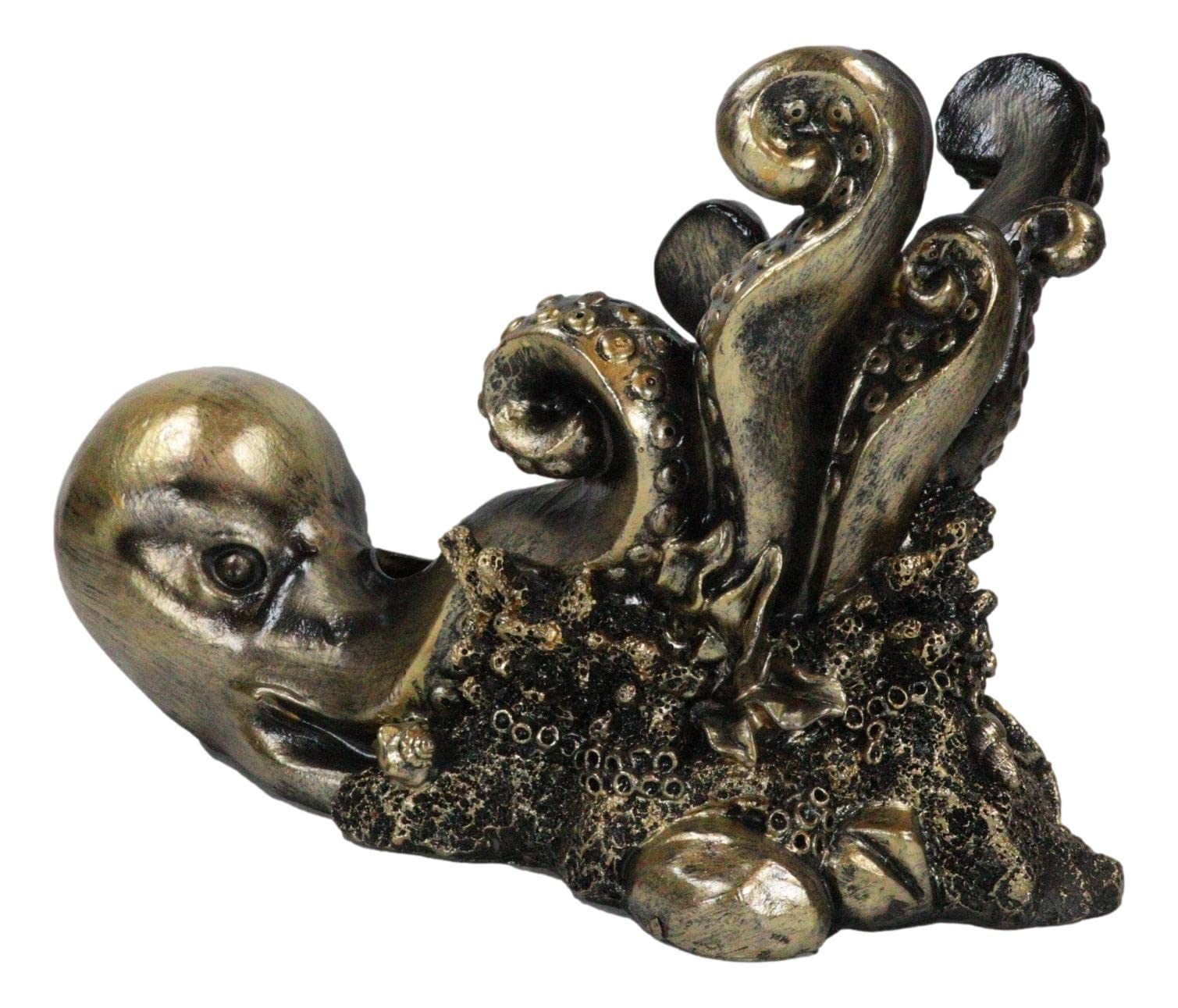 Ebros Gift Ocean's Misty Refreshment Large Nautical Marine Drinking Giant Sea Octopus Kraken Wine Bottle Holder Rack Sculpture Cthulhu Cephalopod Tentacles Monster Decorative Figurine