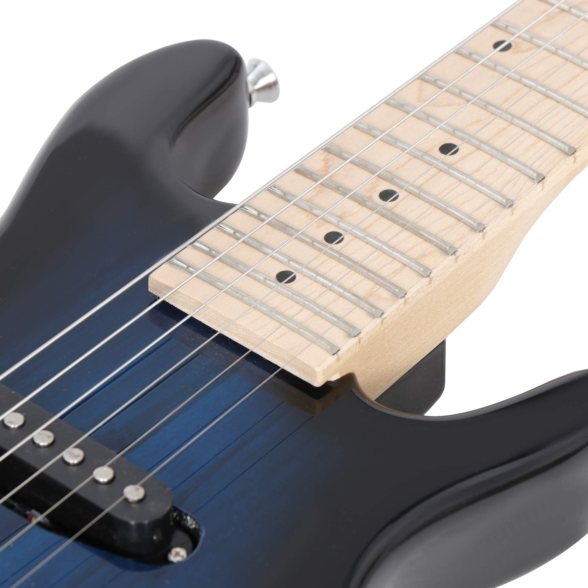Smartxchoices 30 Inch Electric Guitar, Starter Kit for Kids with Amplifier,Picks, Gig Bag, Shoulder Strap, Cable & Accessory Kit,Solid Wood Body, Blue