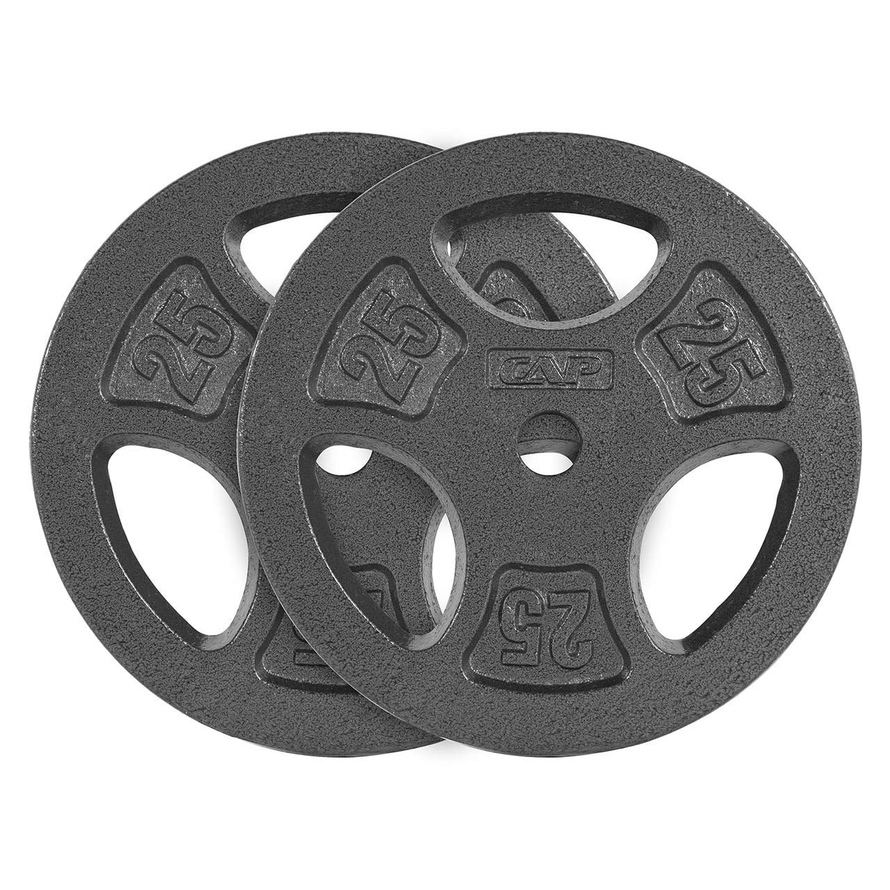 CAP Barbell Cast Iron 1" Black Standard Grip Plate for Strength Training, Muscle Toning, Weight Loss & Crossfit - Multiple Choices Available