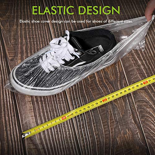 Disposable Boot and Shoe Covers for Floor, Carpet, Shoe Protectors, Durable Non-Slip (Clear,400)