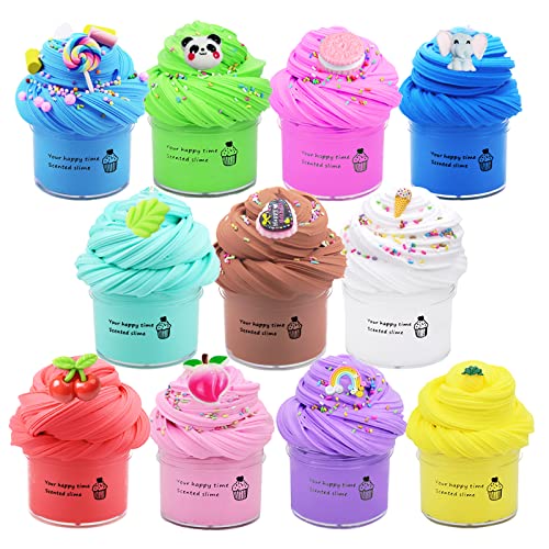 Howlaiwoo 11 Pack Butter Slime Kit,Super Soft & Non-Sticky, Birthday Gifts for Girls and Boys,Super Soft Sludge Toy