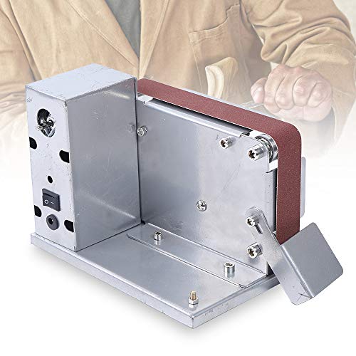Electric Grinder Belt Sander Machine, 110V Desktop Polisher DIY Grinding Machine Mini Polishing Belt Sander 795 Motor