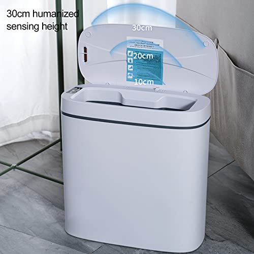 Kitchen Trash Can with Lid - Automatic Dustbin 2 Modes Touch Free Narrow Design Bag Pumping Odor Isolation Thickening Intelligent Waste Bin for Office - Green